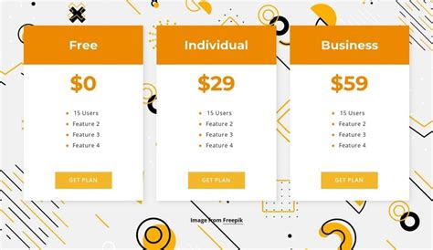 pricing on abstract background template by nicepage