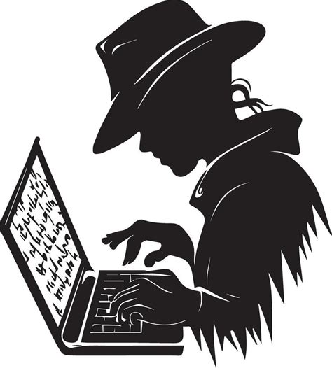 Hacker Vector Silhouette Illustration Art 26261676 Vector Art At Vecteezy