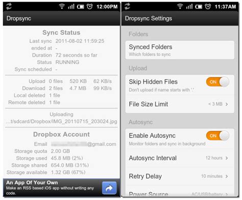 DropSync Automatically Keeps Dropbox Files Synchronised On Android Phones