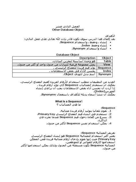 12 Other Databse Objects Pdf