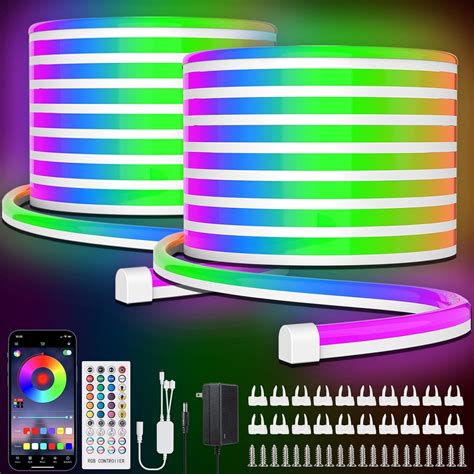 Tira De Luces De Neón Rgb De 66 Pies Tira De Luz De Neón Led