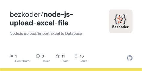 Github Bezkodernode Js Upload Excel File Nodejs Uploadimport
