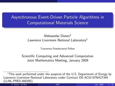 PDF Asynchronous Event Driven Particle Algorithms In DOKUMEN TIPS
