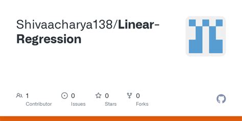 Github Shivaacharya138linear Regression