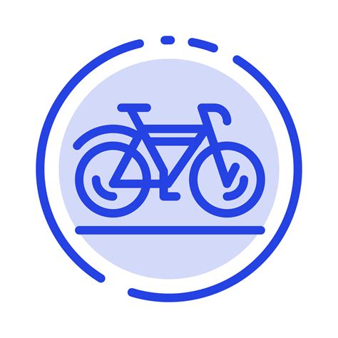Bicycle Movement Walk Sport Blue Dotted Line Line Icon 19118878 Vector