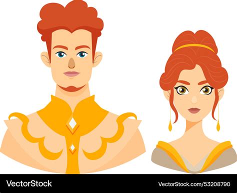 A Prince And Princess Royalty Free Vector Image