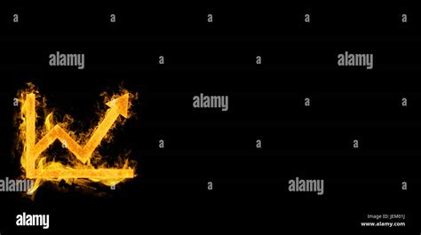 Composite Image Of Graph In Fire Stock Photo Alamy