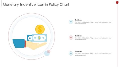 Monetary Incentive Icon In Policy Chart Presentation Graphics