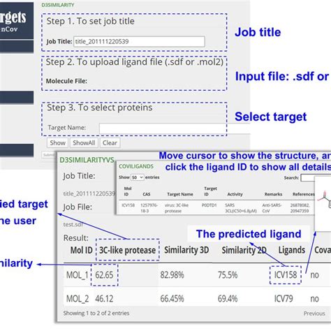 Graphical Interface For Input And Output Of The Virtual Screening Download Scientific Diagram