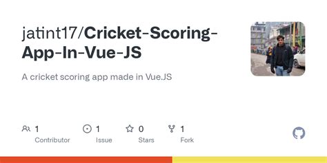 Github Jatint17cricket Scoring App In Vue Js A Cricket Scoring App