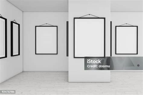 흰색 빈 현수막 이랑 프레임 아트 갤러리 박물관 3 차원 렌더링 0명에 대한 스톡 사진 및 기타 이미지 0명 공란 디자인