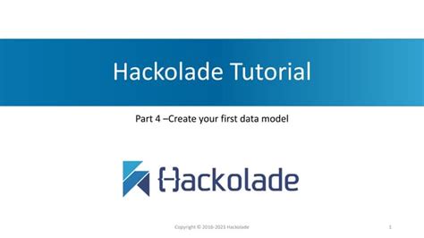 Hackolade Tutorial Part 4 Create Your First Data Model Ppt