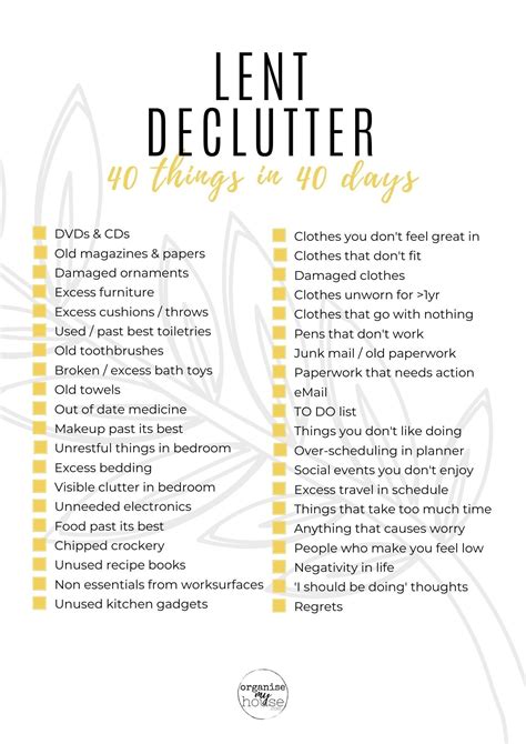 Easy And Quick Ideas Of Things To Declutter In Lent This Decluttering