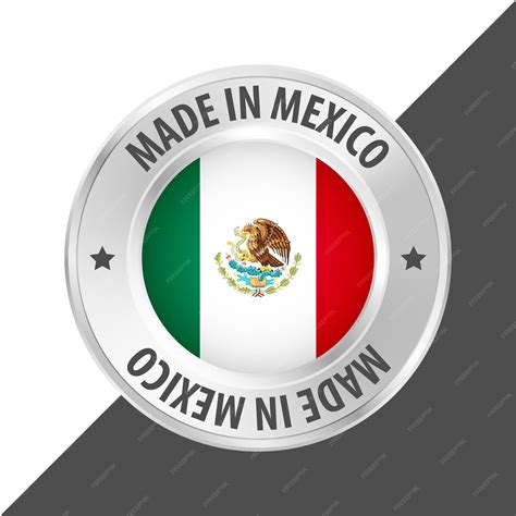 Made In Mexico Stamp Flag Badge Logo Vector Illustration Premium Vector