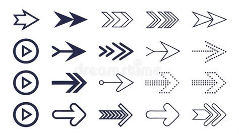 Set Of Directional Arrows Wayfinding And Flow Symbols Collection Vector Design Generative Ai