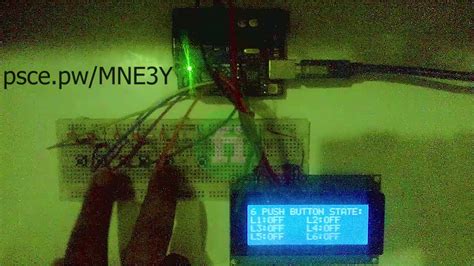 Arduino Push Button State Displayed On Lcd Youtube