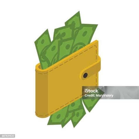 당신의 지갑에 돈입니다 지갑에 현금 귀하의 주머니에 달러입니다 금융 그림 가득 찬에 대한 스톡 벡터 아트 및 기타 이미지 가득 찬 가방 가죽 Istock