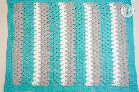 Háčkovaná Detská Deka Tyrkysová Laureenhandmade Sashesk