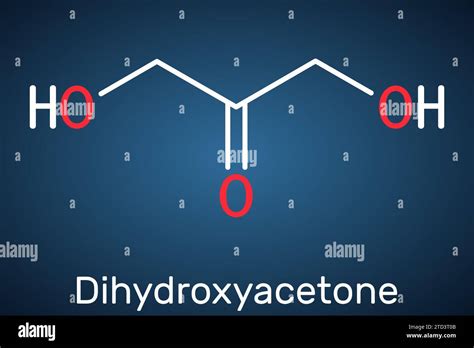 Dihydroxyacetone Dha Glycerone Molecule It Is Saccharide Structural Chemical Formula On The