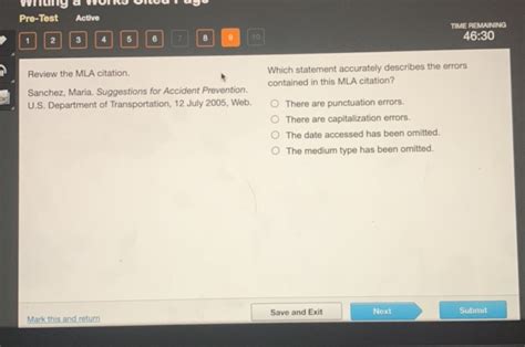 Pre Test Active TIME StudyX