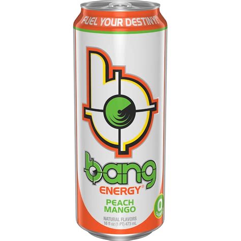 Bang 16 Fl Oz Peach Energy Drink 610764863812 At