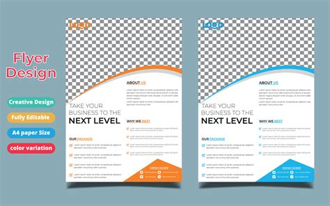 Flyer Design Business Brochure Template Annual Report Cover Booklet
