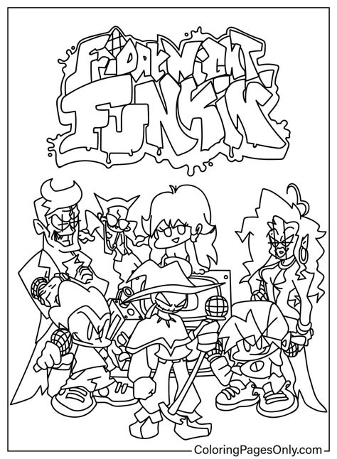 Friday Night Funkin Charaktere Kostenlose Ausdruckbare Malvorlagen