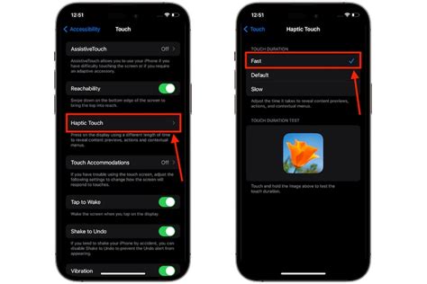 how to make iphone haptic touch faster on ios 17 beebom