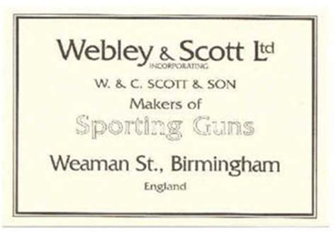 Webley And Scott Label