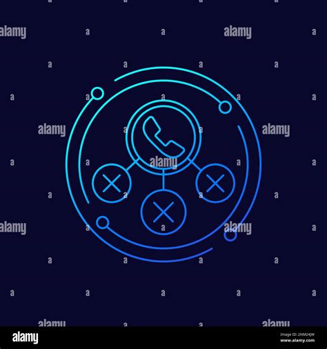 Blocked Phone Calls Line Vector Icon Stock Vector Image And Art Alamy