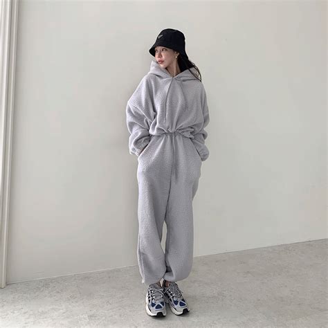 💚뽀글 후드세트💚러블리💚겨울 트레이닝복 츄리닝 추리닝 세트 셋업 에이블리