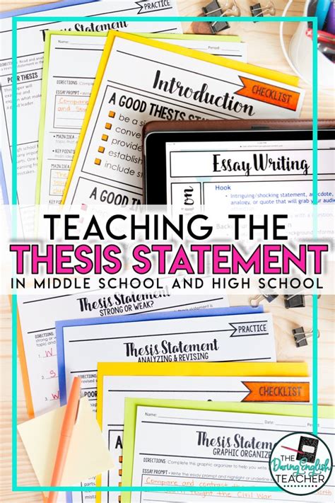 Teaching The Thesis Statement Tips And Resources For Secondary Ela Artofit
