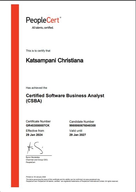 Christiana Katsabani On Linkedin Peoplecert Csba Businessanalysis