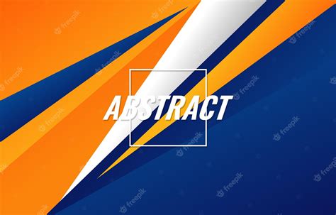 Premium Vector Abstract Blue And Orange Geometric Background Design
