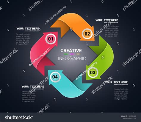 Vector Circle Arrow Infographic Template Cycle Stock Vector Royalty Free Shutterstock