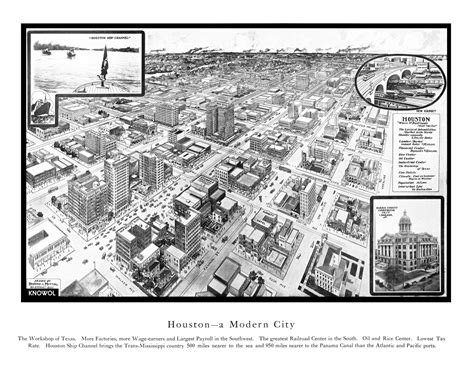 Amazing Old Map Of Houston Texas From 1912
