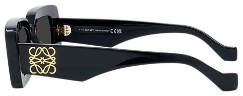 Buy Loewe Chunky Anagram Sunglasses Shiny Blacksmoke Lw40101i 01a
