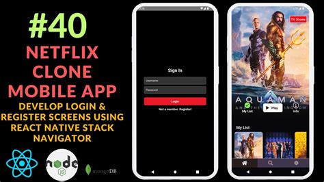 40 Develop Login Register Screens Using React Native Stack Navigator