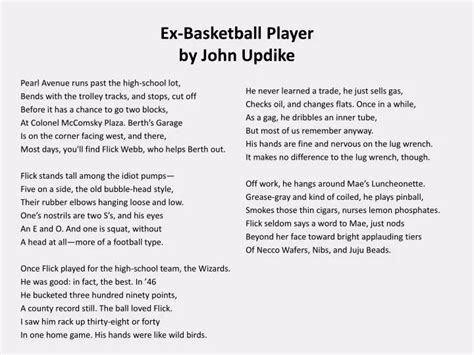 Ppt Ex Basketball Player By John Updike Powerpoint Presentation Id