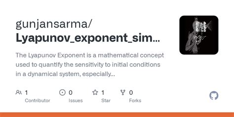 Github Gunjansarmalyapunovexponentsimulationusingmatlab The