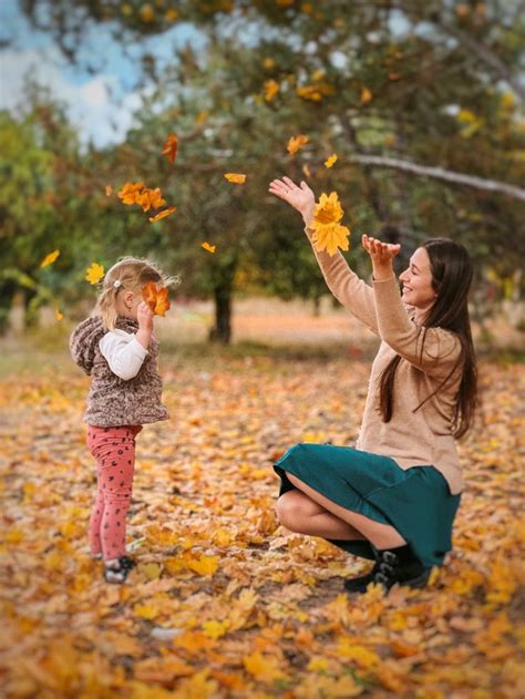 Мама и дочь осенняя фотосессия