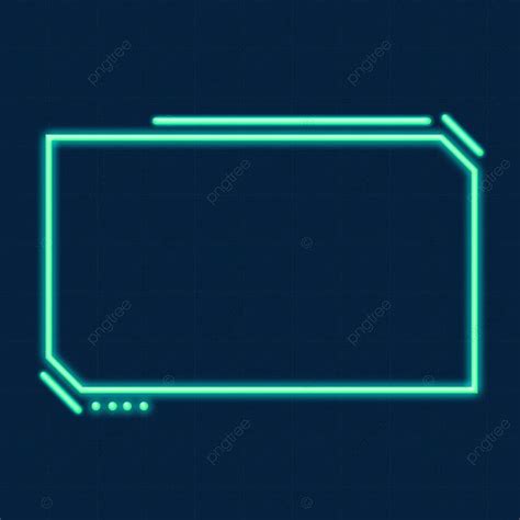 Neon Rectangle Border Png Picture Neon Glowing Rectangle Border Neon Glow Frame Png Image