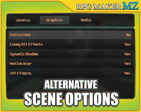 Alternative Scene Options Rpg Maker Mz Plugin By Sang Hendrix