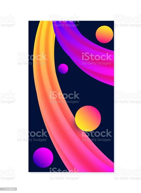 소셜 미디어에 대 한 벡터 유체 추상 이야기 템플릿입니다 3차원 형태에 대한 스톡 벡터 아트 및 기타 이미지 3차원 형태 개체 그룹 과학 Istock