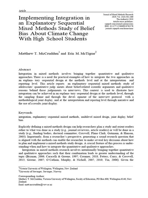 Mixed Method Explanatory Sequential 2 Pdf Qualitative Research Quantitative Research