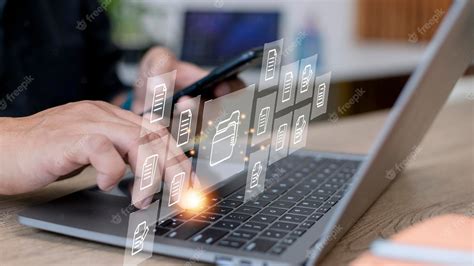 Premium Photo Businessman With Document Management System Dms Online Document Database And