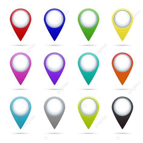 map pointer icons set point mark map point vector point mark map