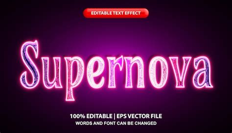 Premium Vector Supernova Editable Text Effect Template Futuristic