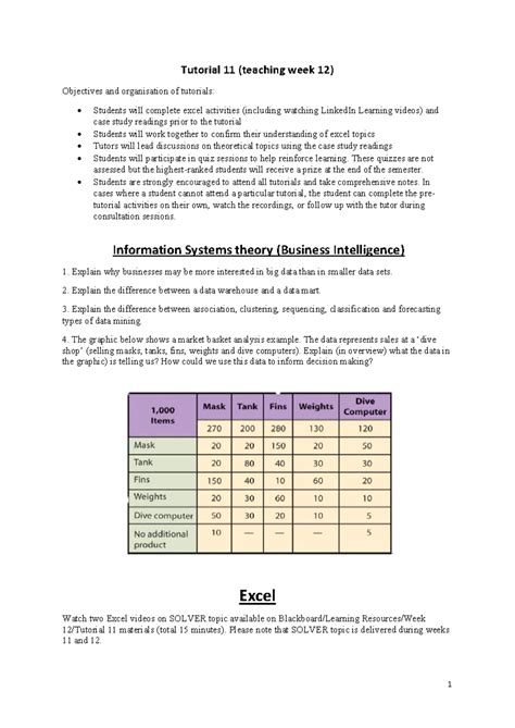 Tutorial 11 Pre Tutorial Tasks 1 Tutorial 11 Teaching Week 12