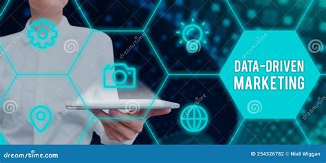 Text Sign Showing Data Driven Marketing Concept Meaning Strategy Built On Insights Analysis